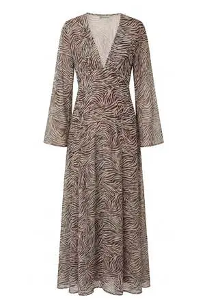 NICHOLAS Marella Silk Maxi Dress - Graphic Zebra