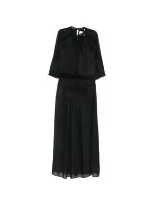 MARANT ETOILE Crochet-detail Maxi Dress - Black