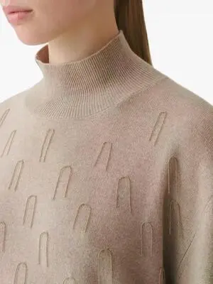 Fabiana Filippi High-neck Sweater With Bead Embellishment