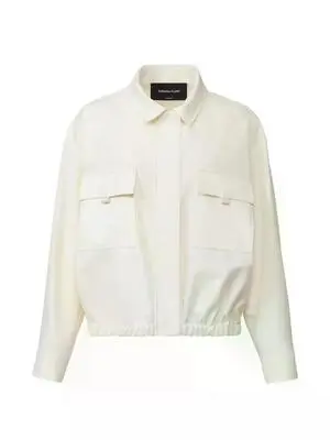 Fabiana Filippi Ecru Bomber Jacket With Flap Pockets - Neutrals
