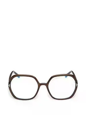 TOM FORD Geometric-frame Glasses - Brown