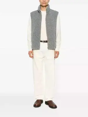 Herno Faux Fur High-neck Gilet - Grey