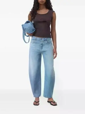Closed Ribbed Cap-sleeve T-shirt