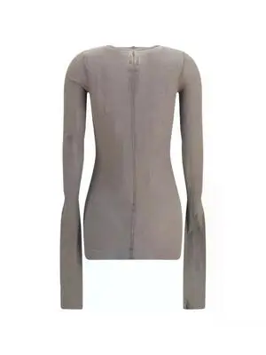 Rick Owens Ribbed Long-sleeve T-shirt - Grey