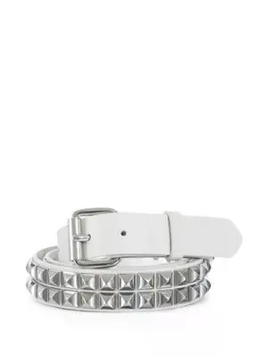 Supreme Studded Leather Belt - White