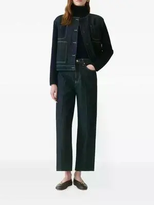 Fabiana Filippi Panelled Contrast-stitch Denim Jacket