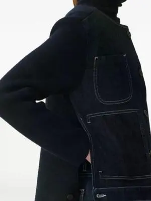 Fabiana Filippi Panelled Contrast-stitch Denim Jacket