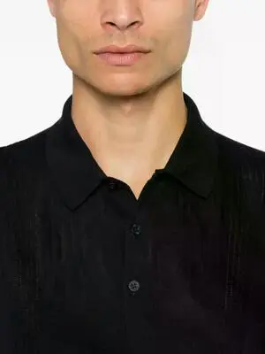 Corneliani Pointelle-knit Short-sleeve Polo Shirt