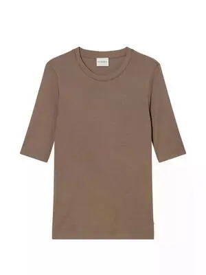 Closed Crew-neck Short-sleeve T-shirt - Brown