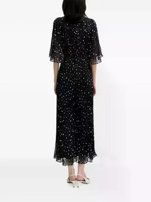 Joseph Ribkoff Polka-dot Pleated Jumpsuit