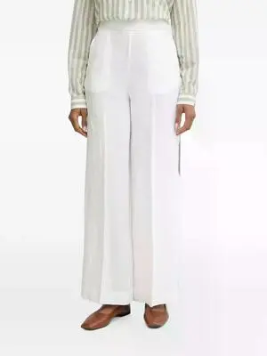 BENETTON Pressed-crease Wide-leg Trousers - White