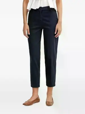 BENETTON Cropped Tailored Trousers - Blue