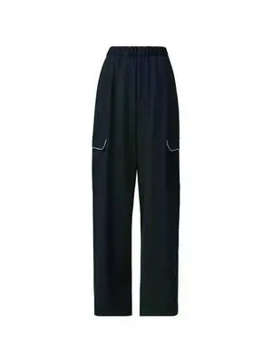 Fabiana Filippi Piped-trim Cargo Pants - Blue