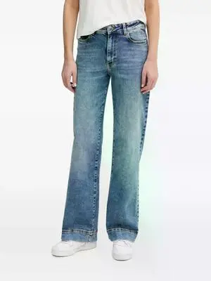 BENETTON Faded Wide-leg Jeans - Blue