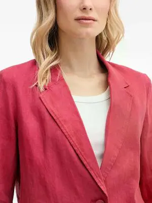 BENETTON Single-breasted Notched Lapel Blazer - Pink