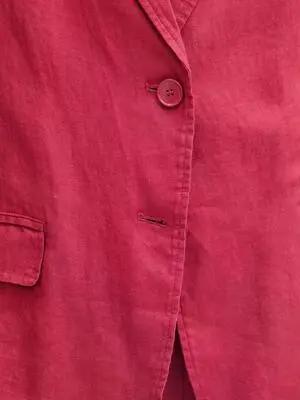 BENETTON Single-breasted Notched Lapel Blazer - Pink