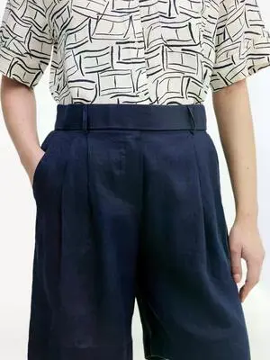 BENETTON Pleated Linen Shorts