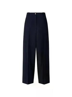 Pinko Pressed Crease Wide-leg Trousers - Black