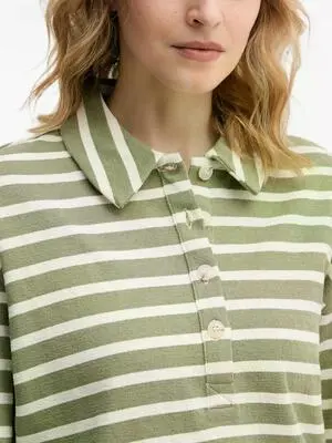 BENETTON Striped Long-sleeve Polo Shirt