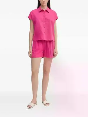 GAUDI Button-up Cap-sleeve Shirt - Pink