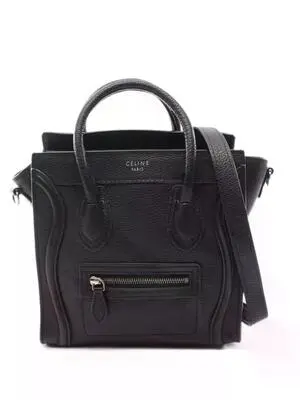 Celine Nano Luggage Tote Bag - Black