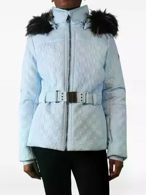 BLANC Quilted Belted Ski Jacket - Blue