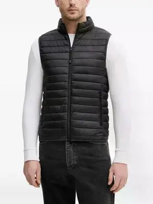 BENETTON Quilted High-neck Gilet - Black