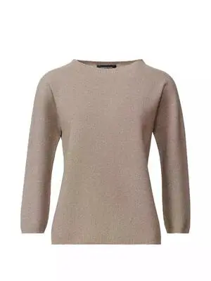 Fabiana Filippi Ribbed-trim Boat-neck Sweater - Brown