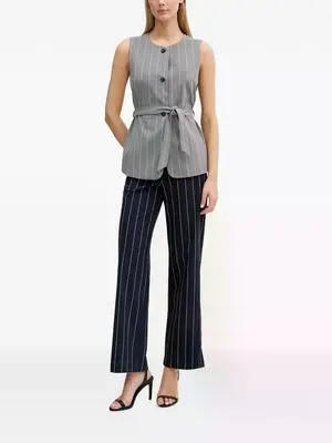 BENETTON Pinstripe-pattern Belted Waistcoat