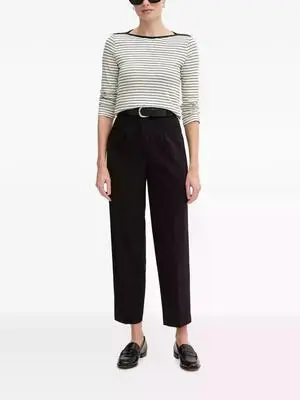 BENETTON Pleated Straight-leg Trousers - Black