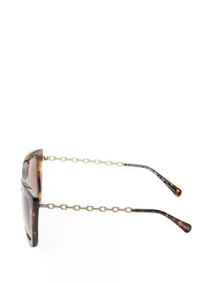 COACH Tortoiseshell-effect Chain-link Sunglasses