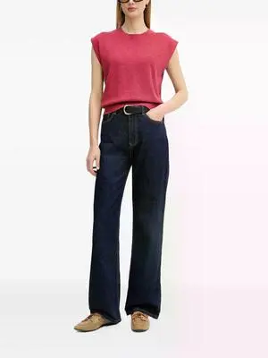 BENETTON Ribbed-knit Sleeveless Sweater - Pink