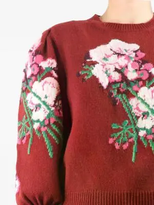 Gucci Puff-sleeve Wool Sweater - Red