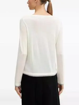 BENETTON Boat-neck Long-sleeve Sweater