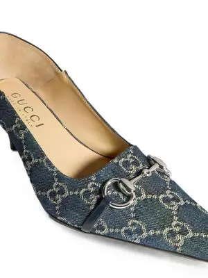 Gucci Vittoria Horsebit Gg Supreme Pumps