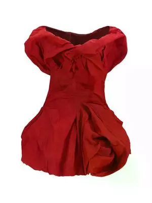 Magda Butrym Draped Balloon-hem Top - Red