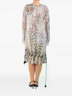Chloé Leopard-print Long-sleeve Mini Dress