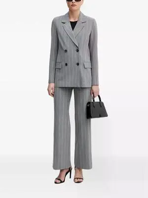 BENETTON Pinstripe Double-breasted Blazer