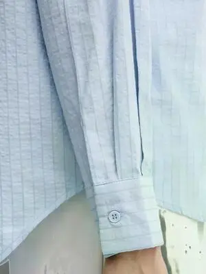 BENETTON Seersucker-textured Button-down Shirt