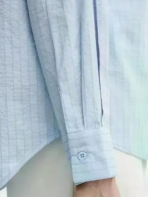 BENETTON Seersucker Button-down Shirt