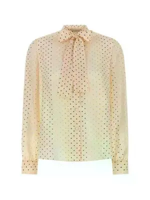 Valentino Garavani Silk Star Print Shirt - Neutrals