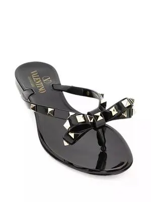 Valentino Garavani Rockstud Bow-detail Slides