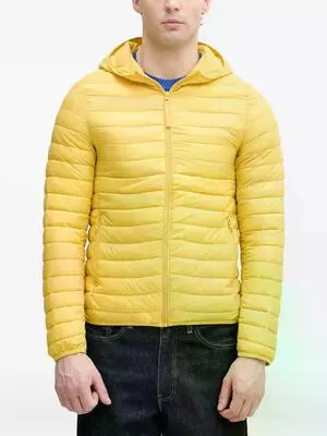BENETTON Hooded Quilted Jacket - Yellow
