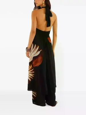 Farm Rio Ammonite Print Halterneck Top