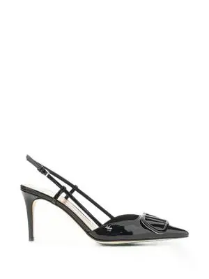 Valentino Garavani Vlogo Signature Leather Pumps - Black