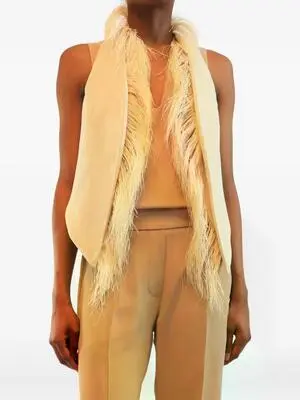 Brunello Cucinelli Fringed Waistcoat - Yellow