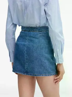 GAUDI Bow-detail Denim Mini Skirt