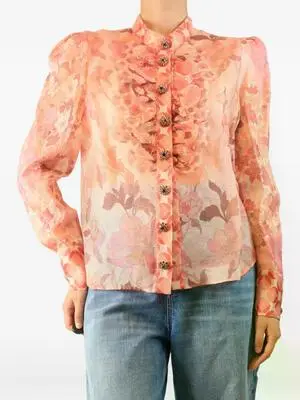 Zimmermann Ruffled Floral-print Blouse