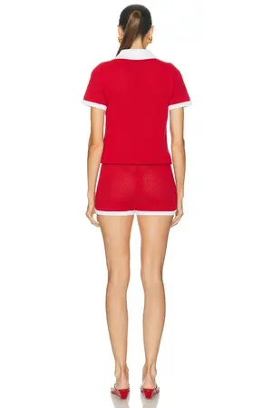 SEROYA Crochet Knit Romper