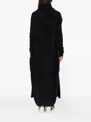Rick Owens Ribbed-knit Shawl Collar Coat